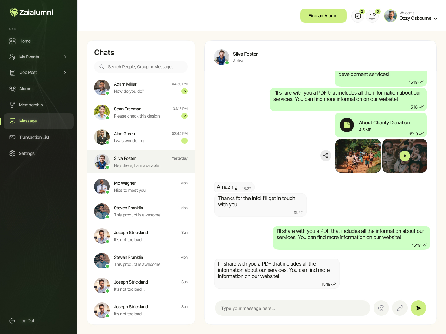 Zaialumni - Alumni Association Laravel Script / Alumni Management Software. by zainiktheme